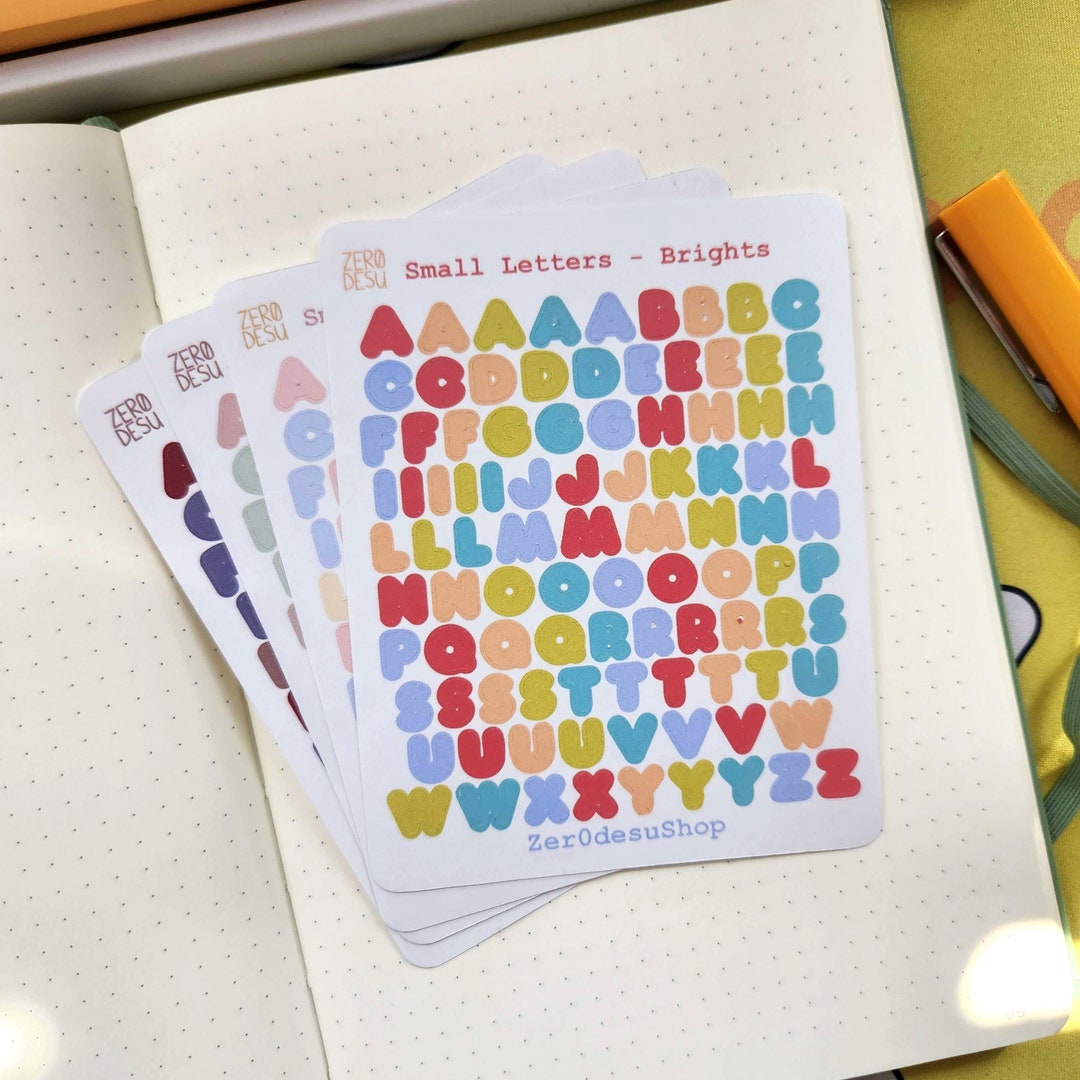 Small Letter Stickers (0.9 Cm) | Matte Deco + Journal + Planner ...