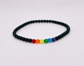 Gay Pride Stainless Steel Bracelet - LGBT Rainbow Bracelet ...