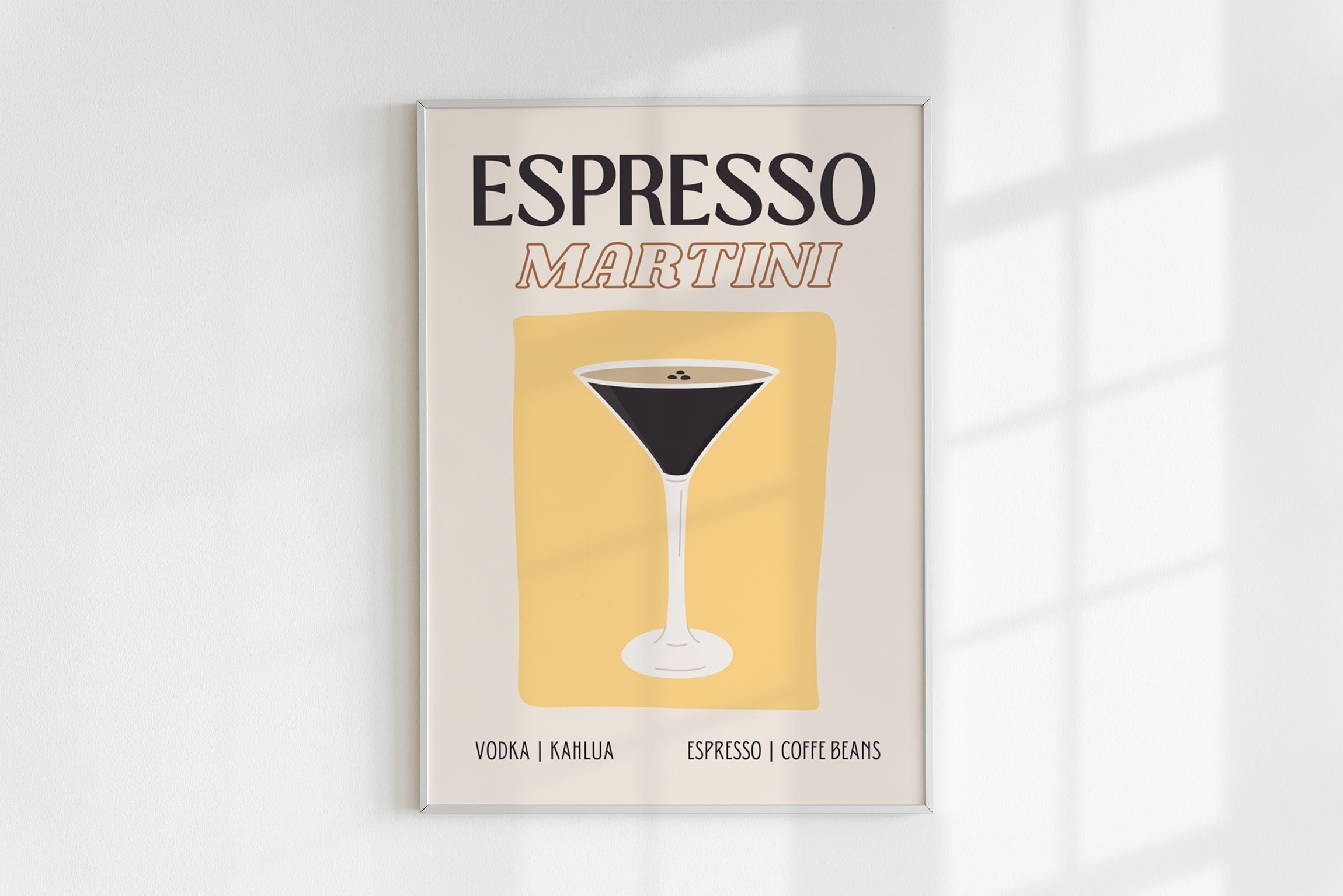 Cute Espresso Martini Print | Espresso Martini Cocktail Print | Digital ...
