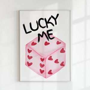 Set of 3 Lucky Prints | Trendy Retro Wall Art | Lucky Girl Wall Art ...