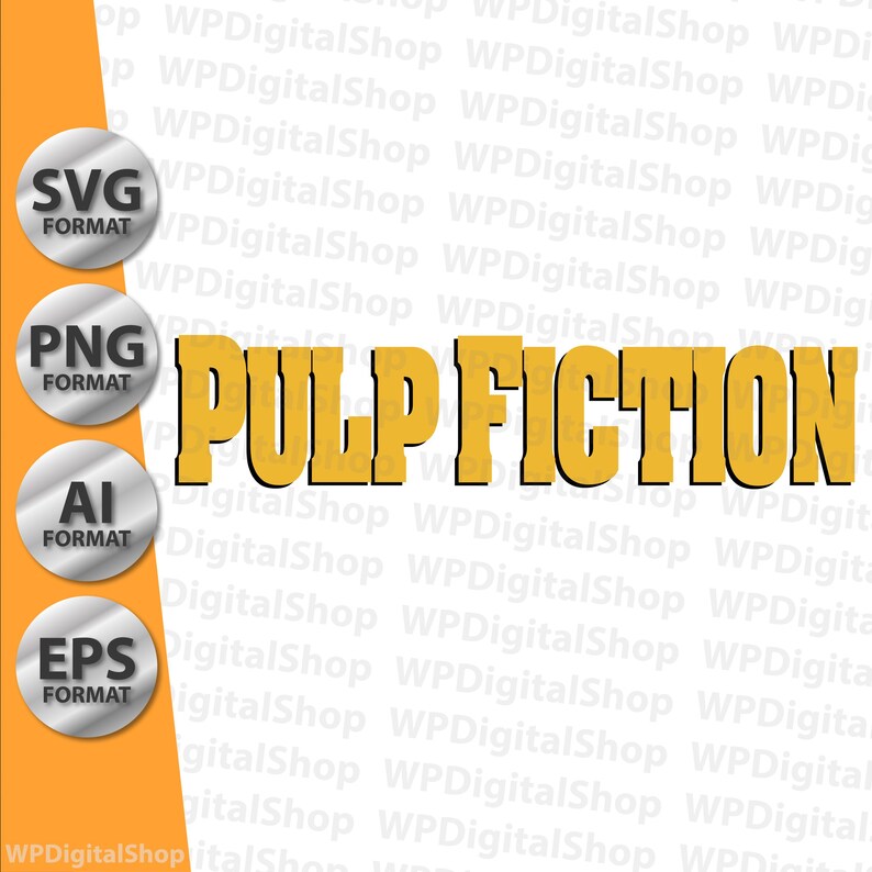 Pulp Fiction Logo | Digital Download | SVG PNG PDF | Movie Wall Art - Etsy