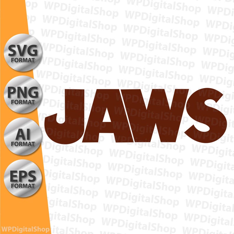 Jaws Logo | Digital Download | SVG PNG PDF | Movie Wall Art - Etsy