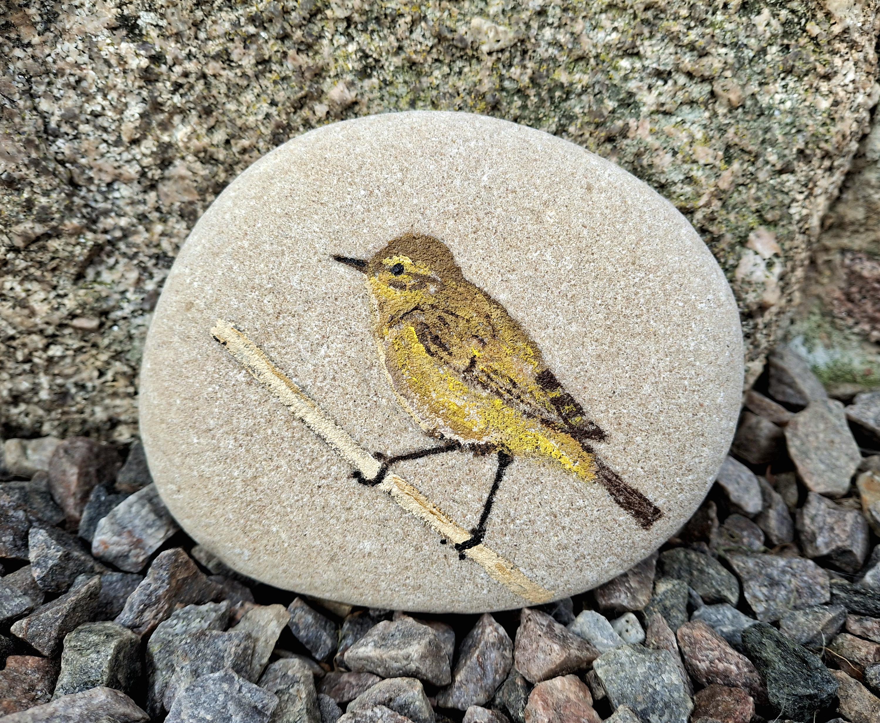 Painted Stones, Painted Bird Stones, Painted Rocks, Painted Garden Bird ...