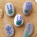 Painted Stones, Painted Lavender Stones, Painted Flower Stones, Painted ...