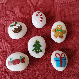 Painted Christmas Stones, Christmas Stones, Painted Christmas Rocks ...