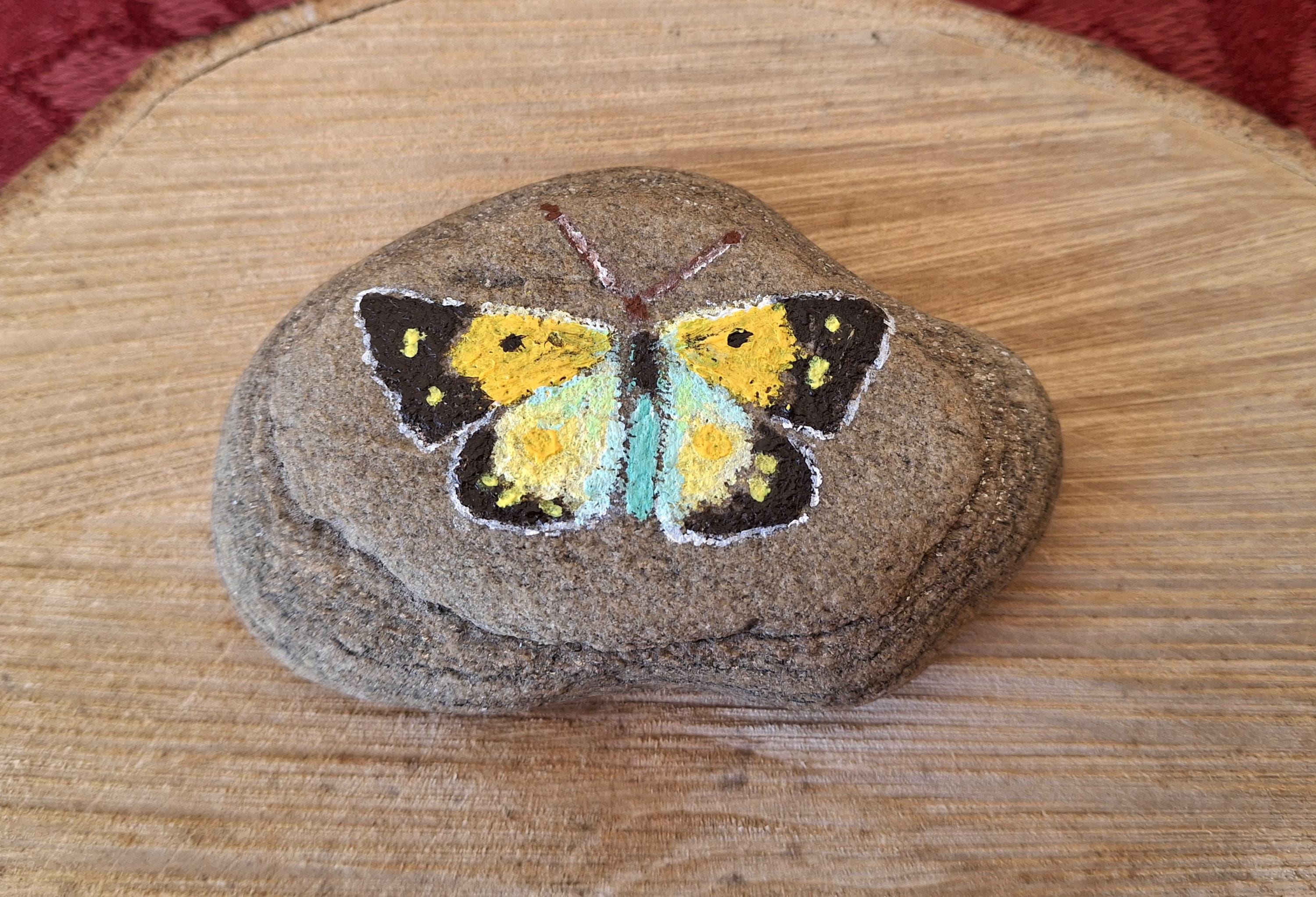 Painted Stones, Painted Butterfly Stones, Painted Rocks, Painted ...