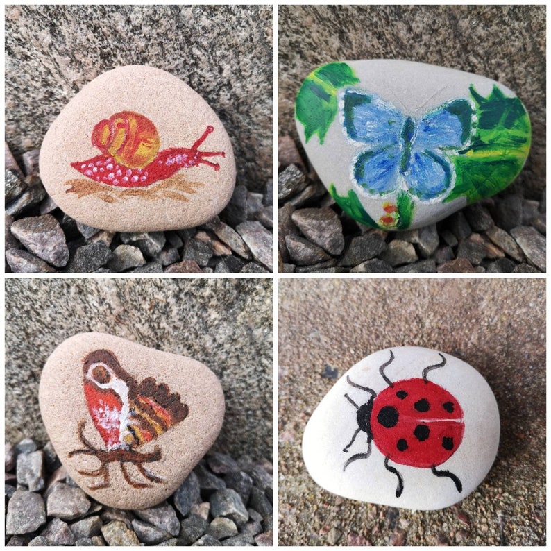 Painted Stones, Painted Rocks, Painted Insects, Painted Insect Stones ...