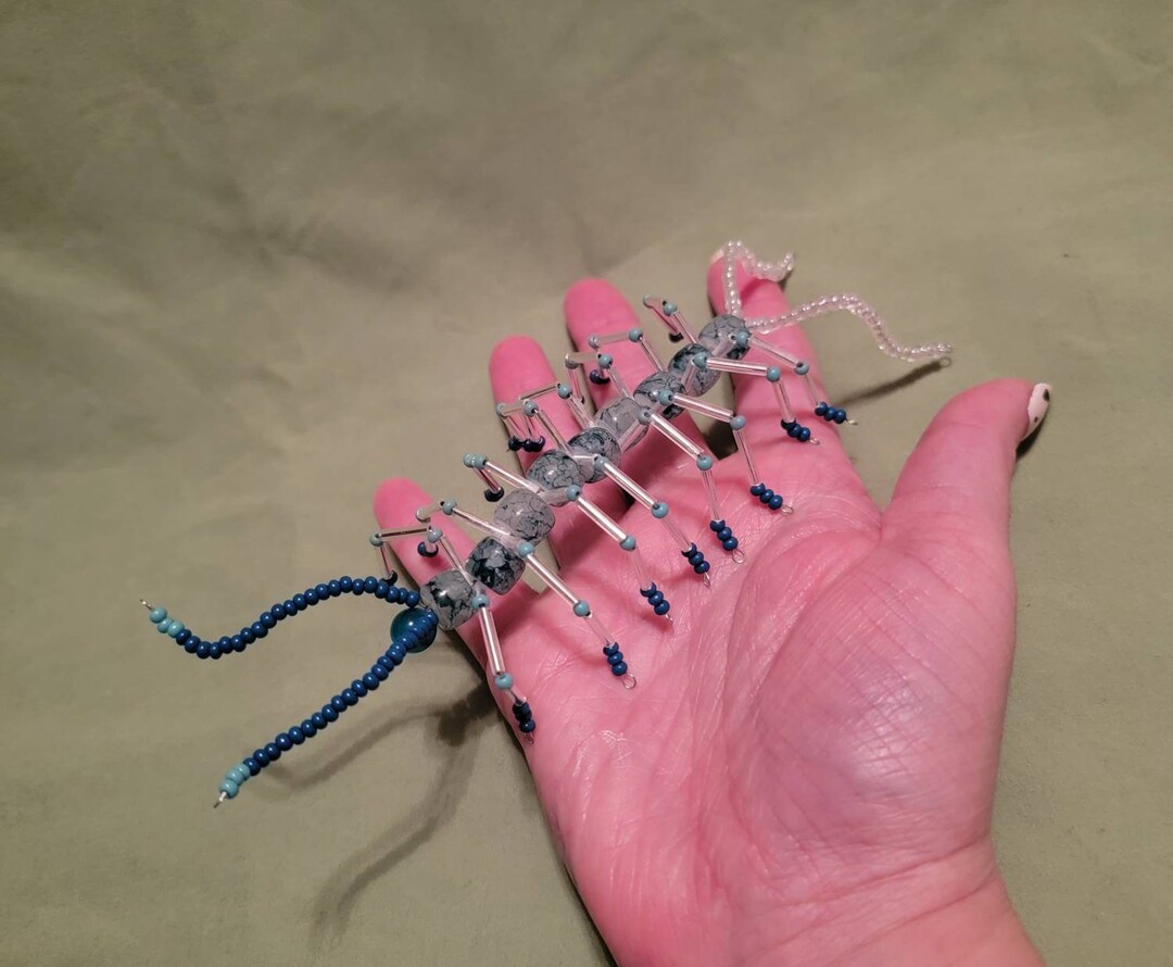 Hand Beaded Centipede Hand Beaded Millipede - Etsy