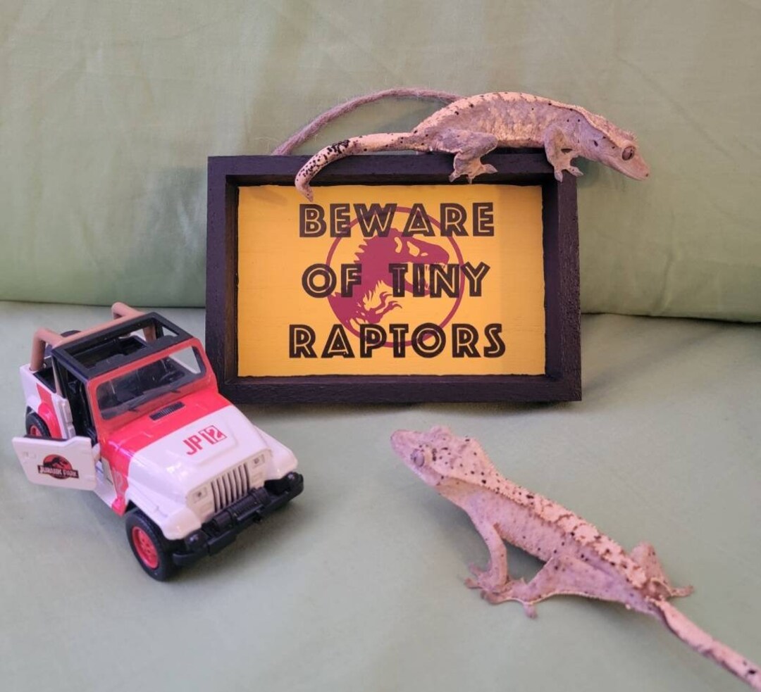 Beware of Tiny Raptors Gecko Sign - Etsy