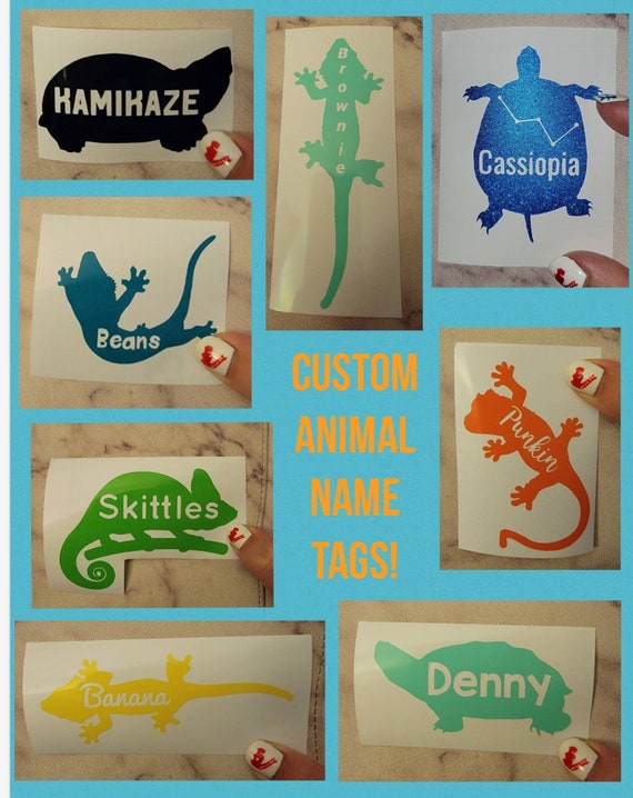Custom Animal Name Tags - Etsy