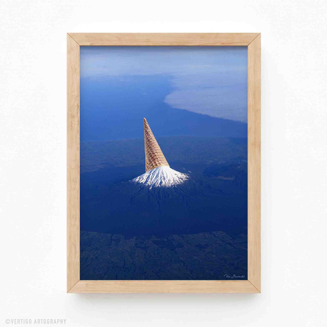 Surreal Ice Cream Mountain Art Print: Winter Kitchen Decor - Etsy