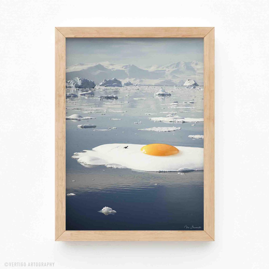 Egg-berg (food Art, Breakfast, Wall Decor, Art Print, Surreal Art ...
