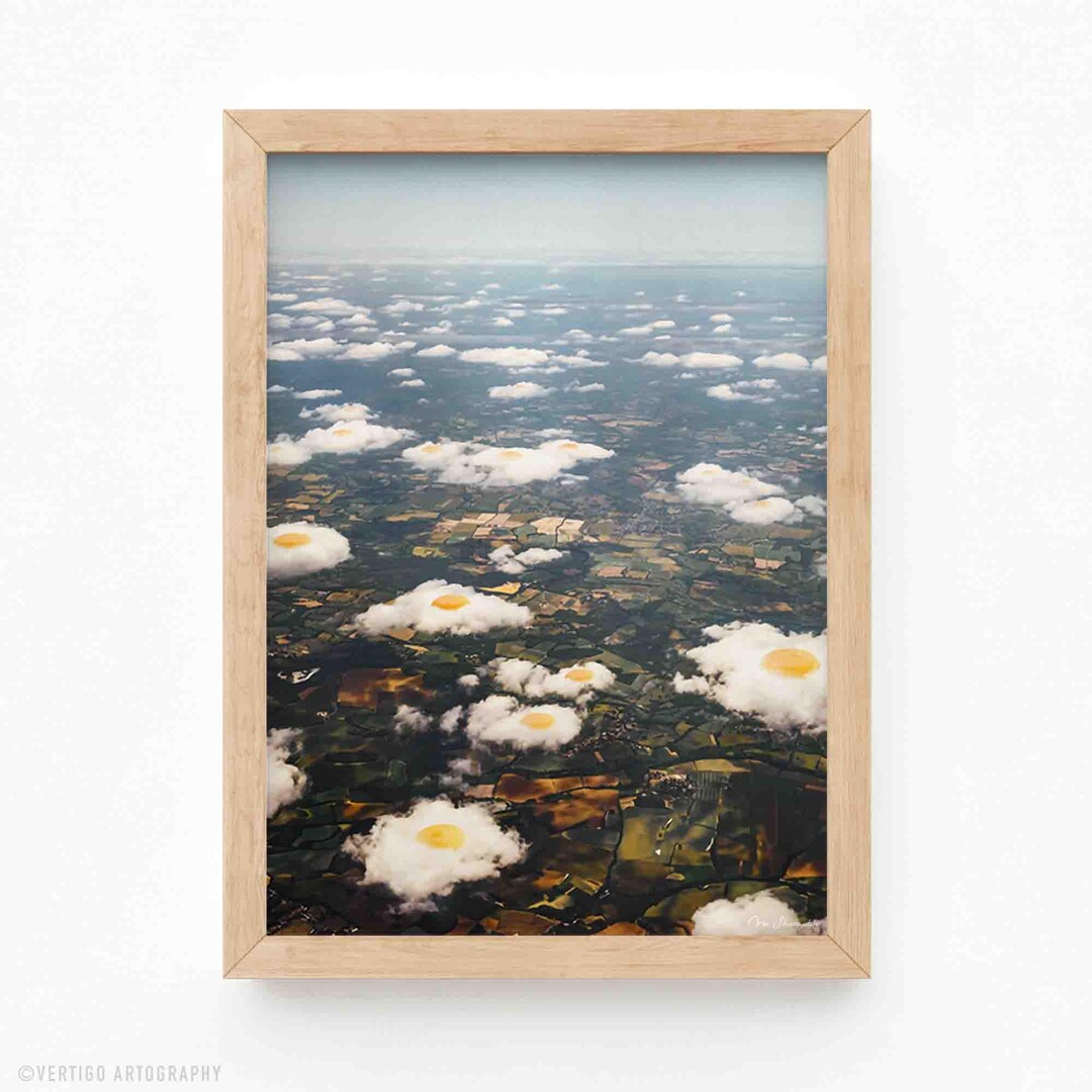 Eggy Clouds (food Art, Breakfast, Kitchen Wall Art Decor, Art Print ...