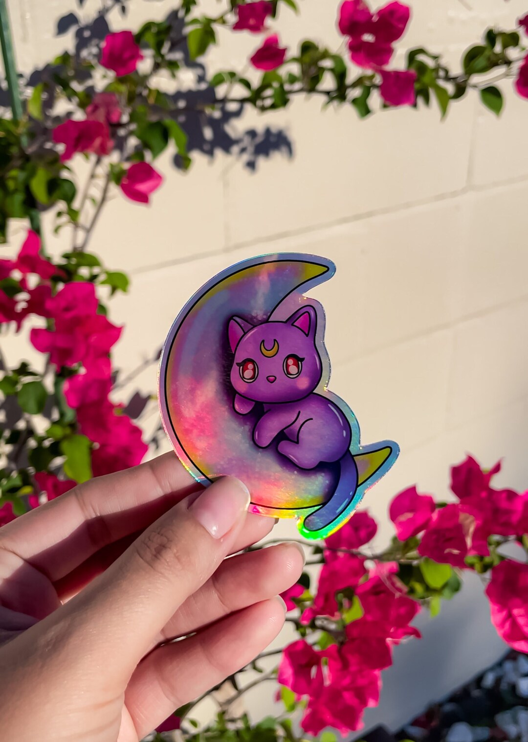 Luna Sailor Moon Luna Holographic Sticker Decal Sailor Moon Anime ...