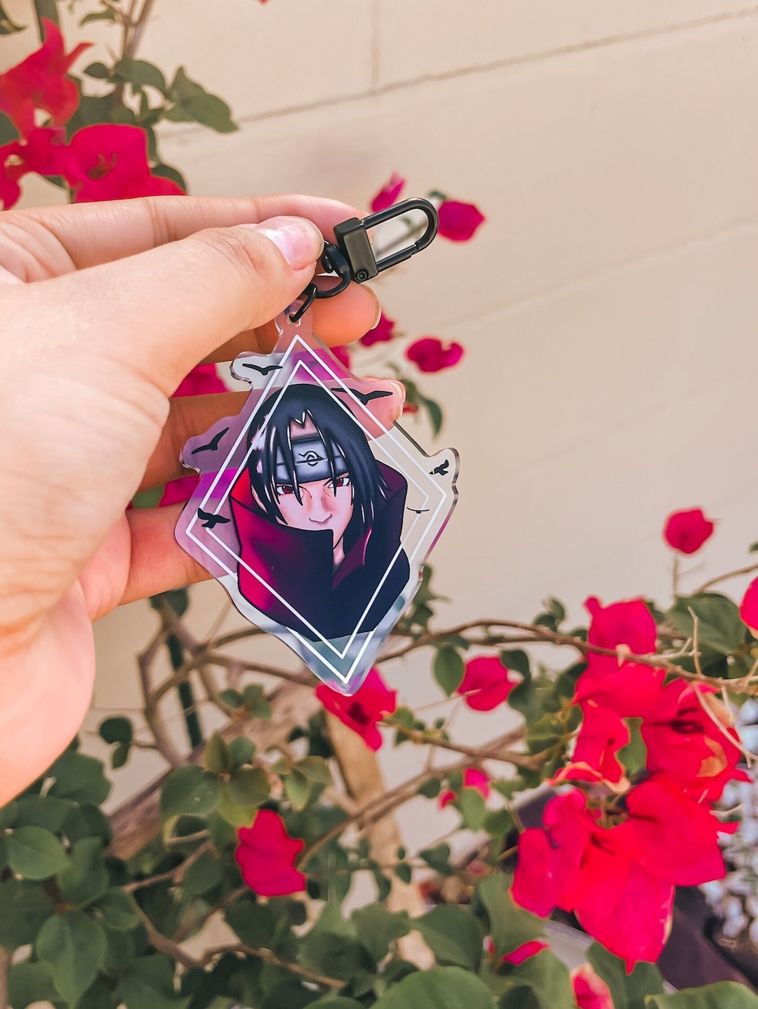 Itachi Keychain Naruto Keychain Clear Acrylic Keychains - Etsy