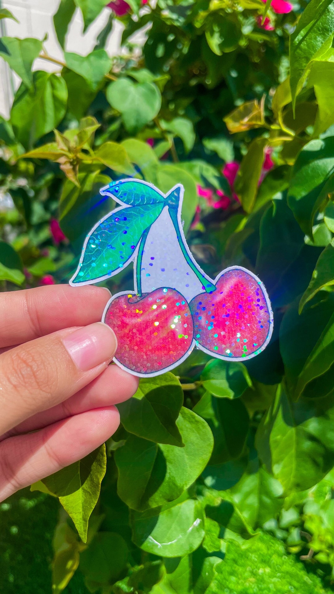 Cherry Stickers | Shiny Cherry Sticker | Trendy Stickers | Holographic ...