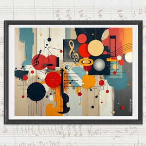 Abstract Music Wall Art | Instant Download | Elegant Digital Decor for ...