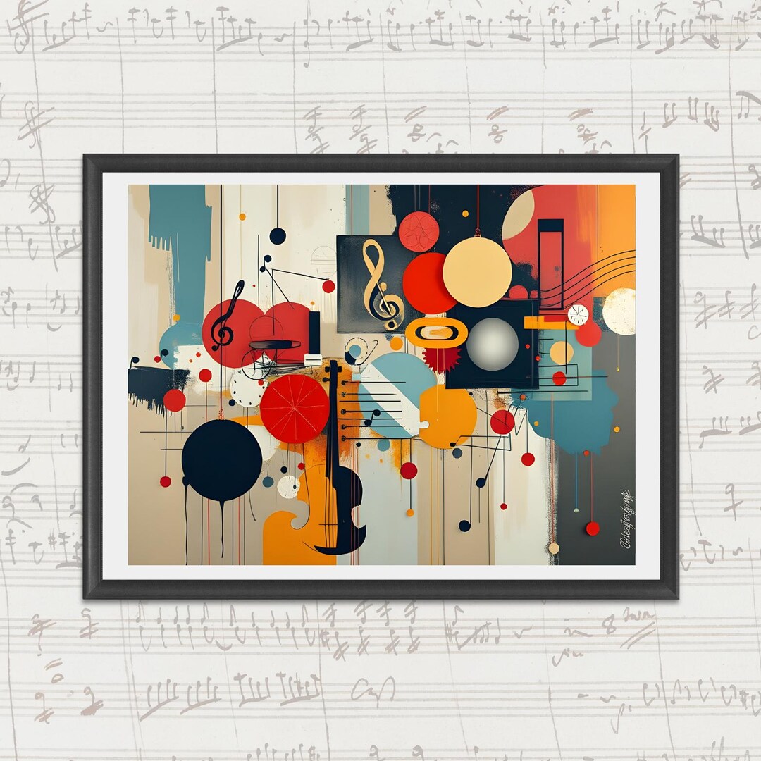 Abstract Music Wall Art | Instant Download | Elegant Digital Decor for ...