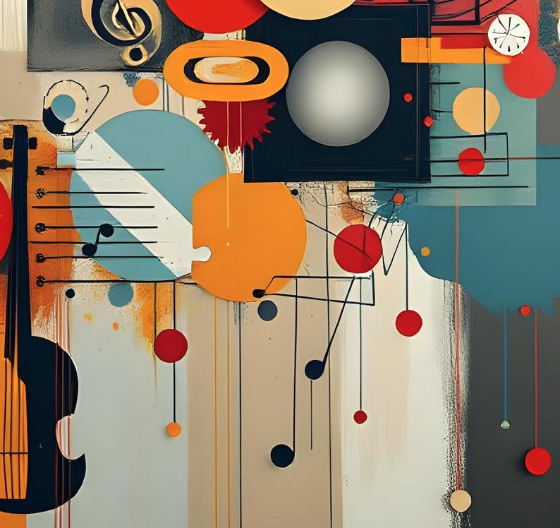 Abstract Music Wall Art | Instant Download | Elegant Digital Decor for ...