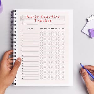 Printable Music Practice Tracker: Goal Planner & Instrument Log ...