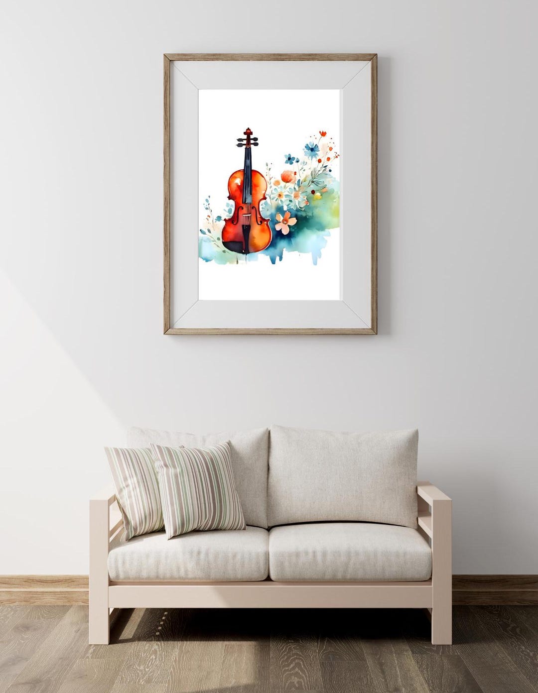 Spring Violin Watercolor Print, Spring Wall Art, Classical Music Gift ...