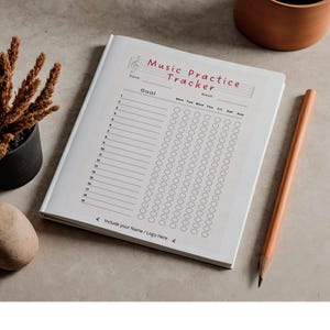 Printable Music Practice Tracker: Goal Planner & Instrument Log ...