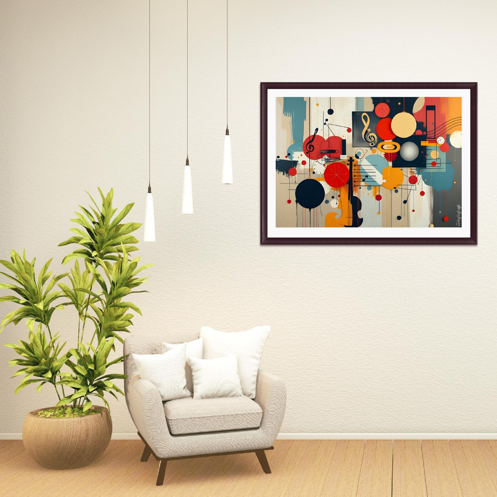 Abstract Music Wall Art | Instant Download | Elegant Digital Decor for ...