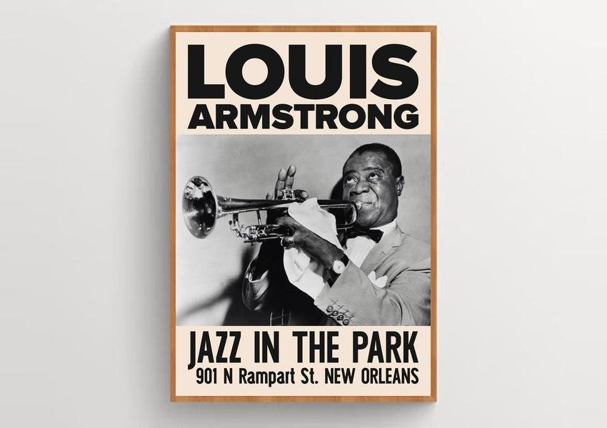 Louis Armstrong Poster, Personalized Retro Celebrities Quote Design ...