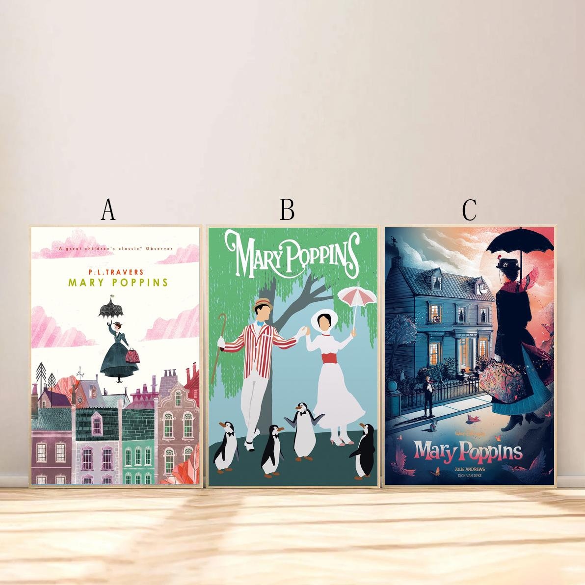 Mary Poppins Movie Poster for Living Room Bedroom Decor (frame is Not ...