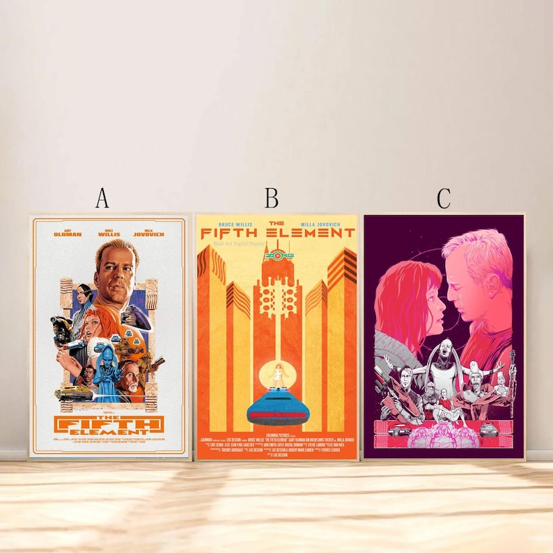 The Fifth Element Movie Poster for Living Room Bedroom Decor (frame is ...