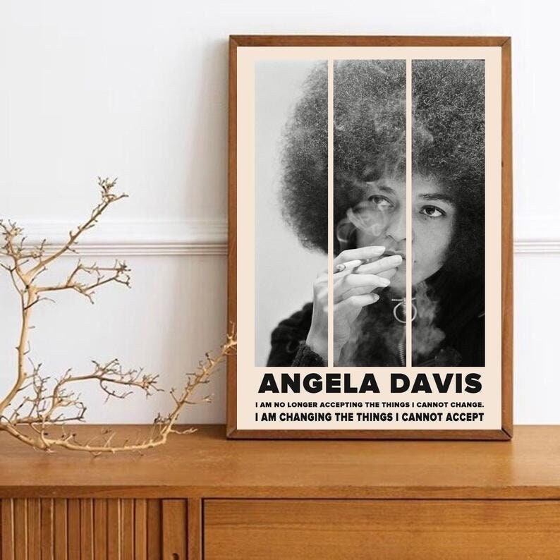 Angela Davis Poster, Personalized Retro Celebrities Quote Design ...