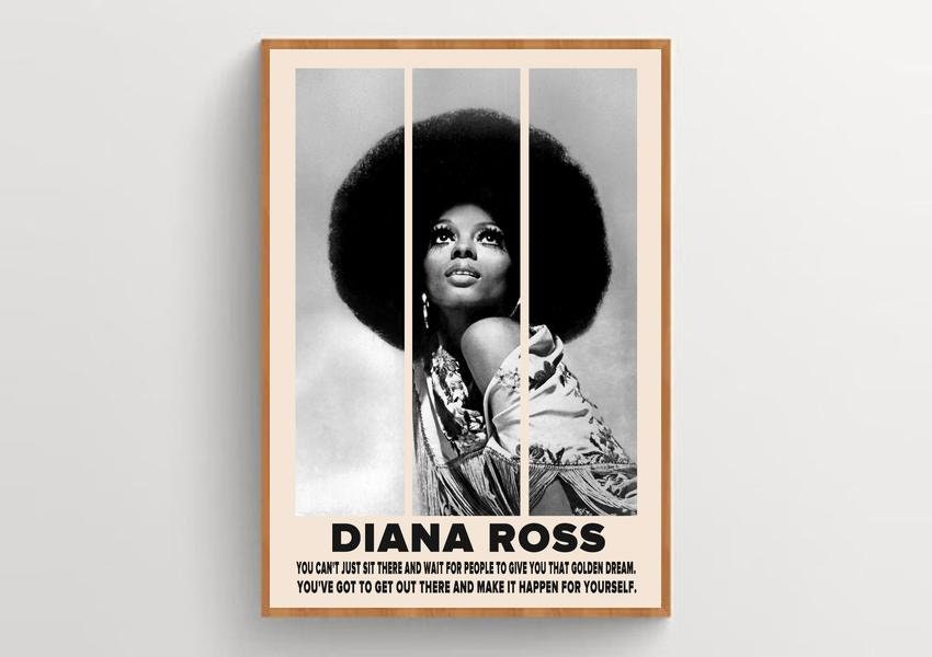 Diana Ross Poster Personalized Retro Celebrities Quote Design - Etsy