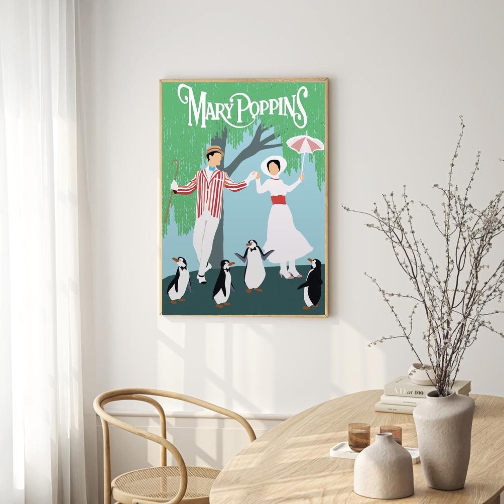 Mary Poppins Movie Poster for Living Room Bedroom Decor (frame is Not ...