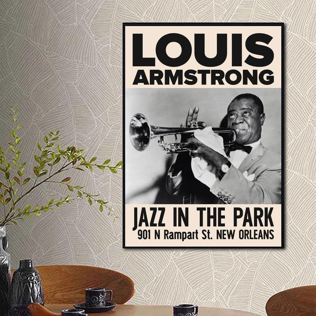Louis Armstrong Poster, Personalized Retro Celebrities Quote Design ...