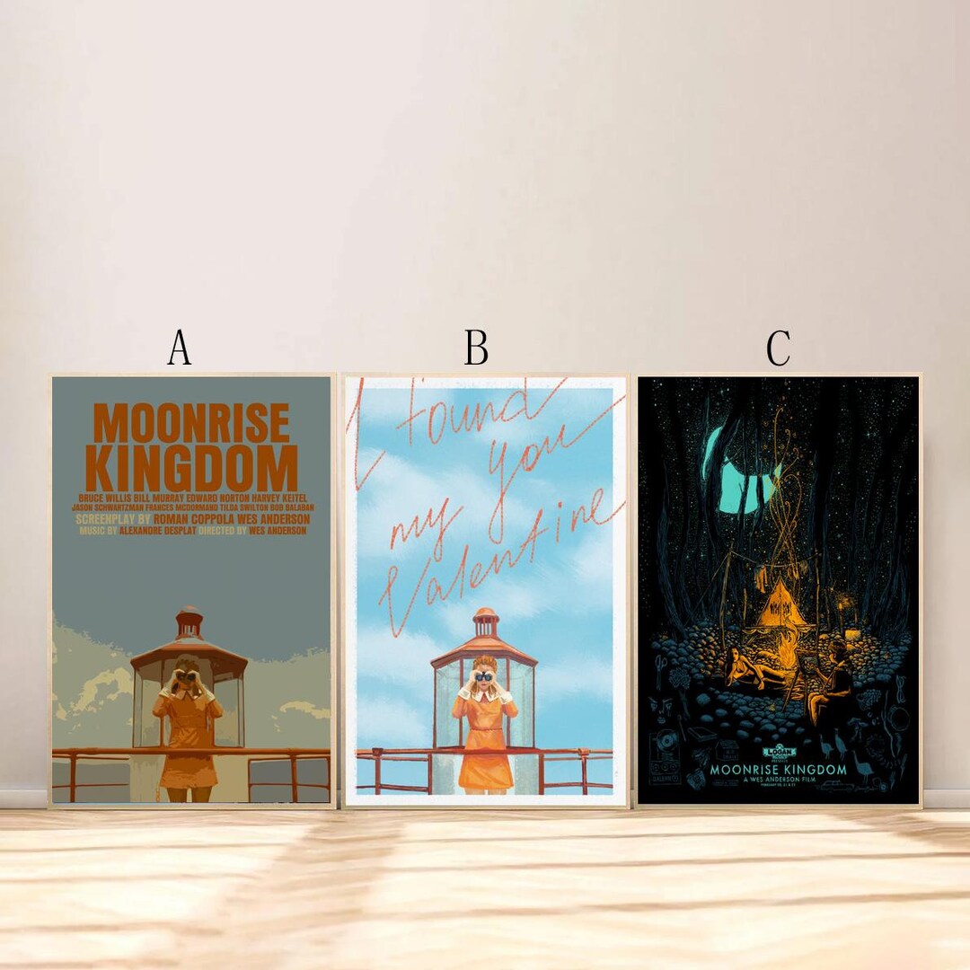 Moonrise Kingdom Movie Poster for Living Room Bedroom Decor frame is ...