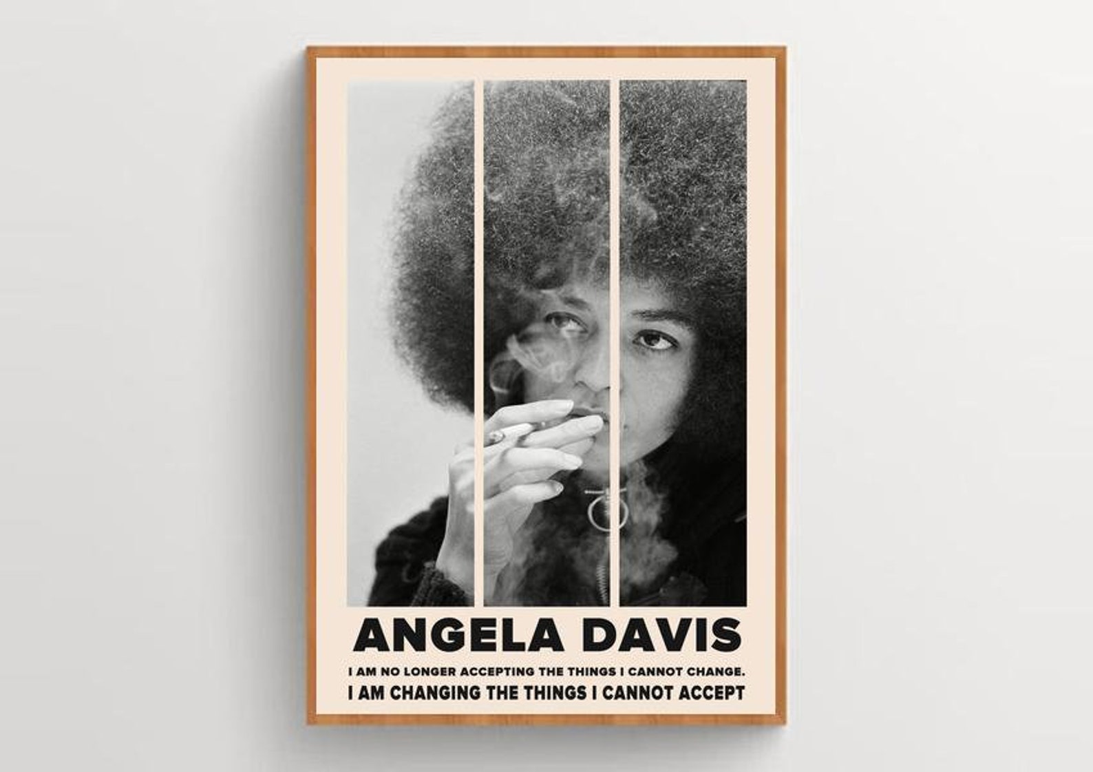 Angela Davis Poster, Personalized Retro Celebrities Quote Design ...