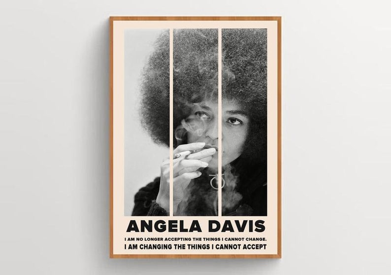 Angela Davis Poster, Personalized Retro Celebrities Quote Design ...