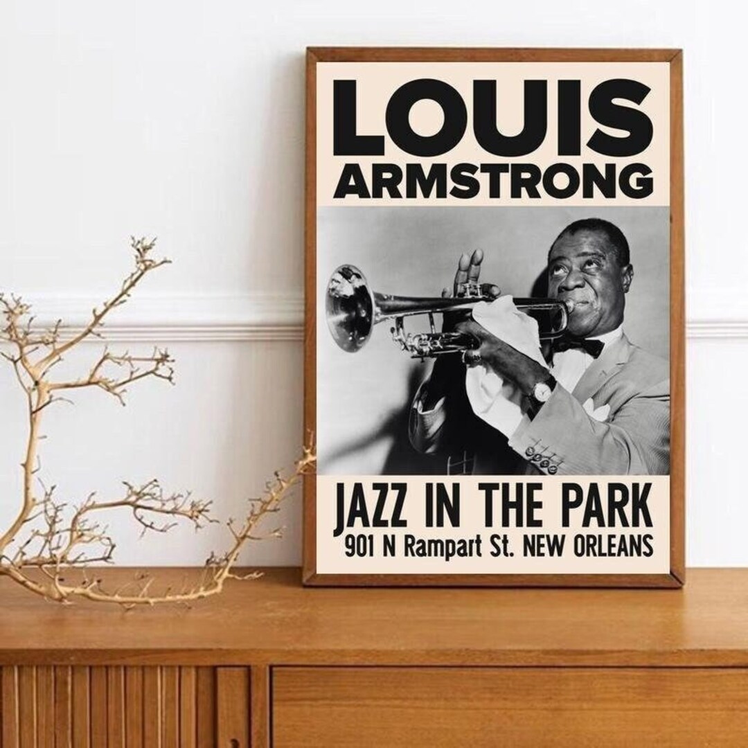 Louis Armstrong Poster, Personalized Retro Celebrities Quote Design ...