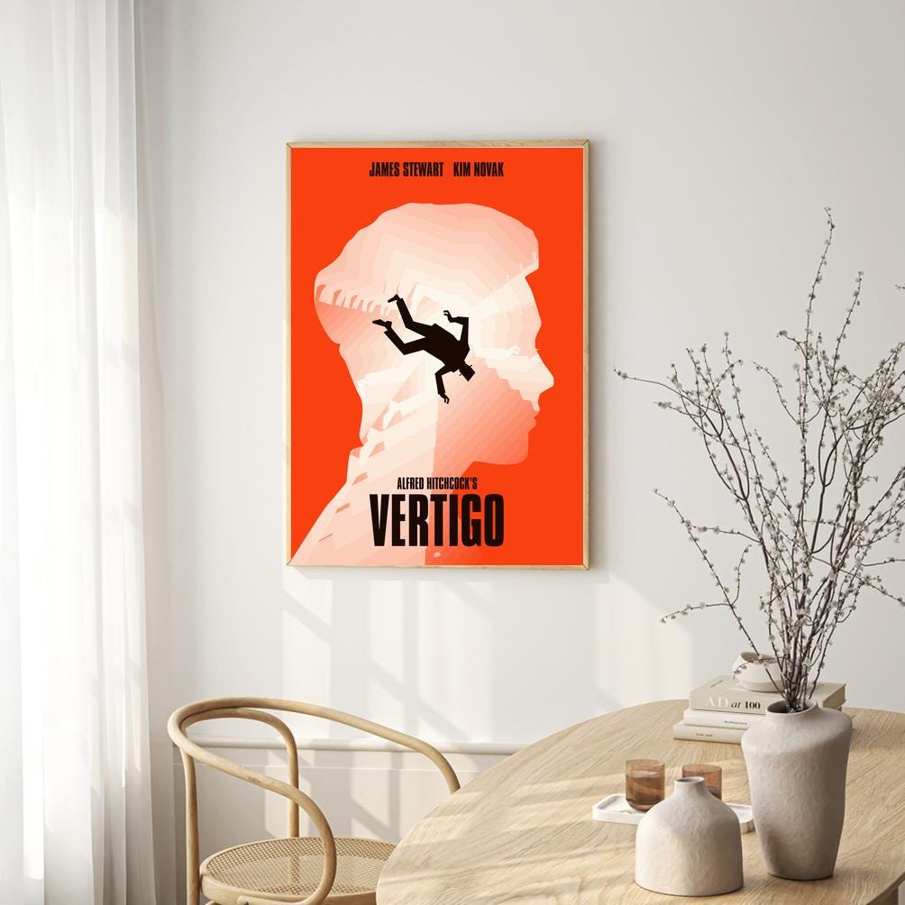 Vertigo Movie Poster for Living Room Bedroom Decor frame is Not ...