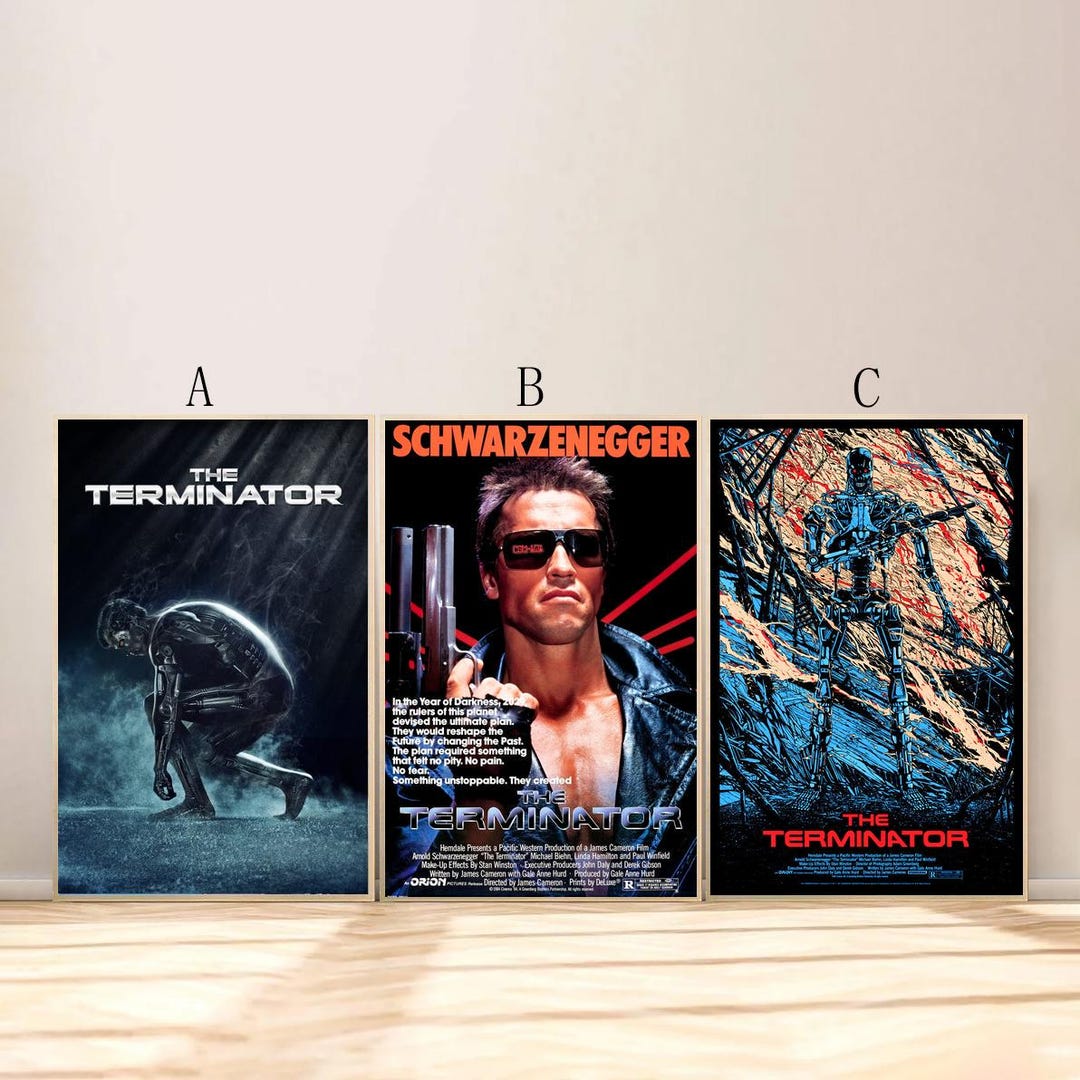 The Terminator Movie Poster for Living Room Bedroom Decor frame is Not ...