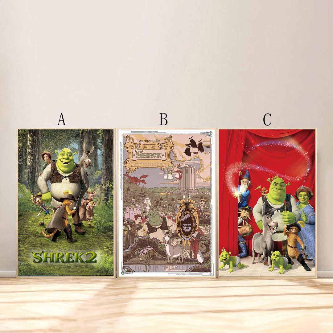 Shrek Movie Poster for Living Room Bedroom Decor (frame is Not Included ...