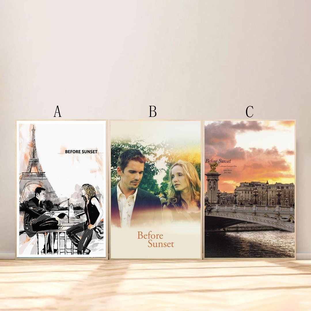 Before Sunset Movie Poster for Living Room Bedroom Decor frame is Not ...
