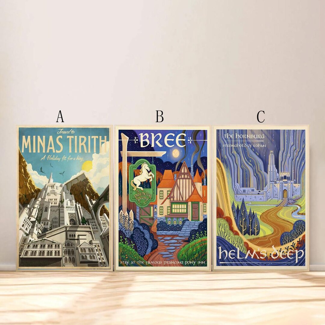 LOTR the Lord of the Rings Movie Poster for Living Room Bedroom Decor ...