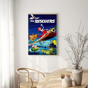 The Rescuers Movie Poster for Living Room Bedroom Decor (frame is Not ...