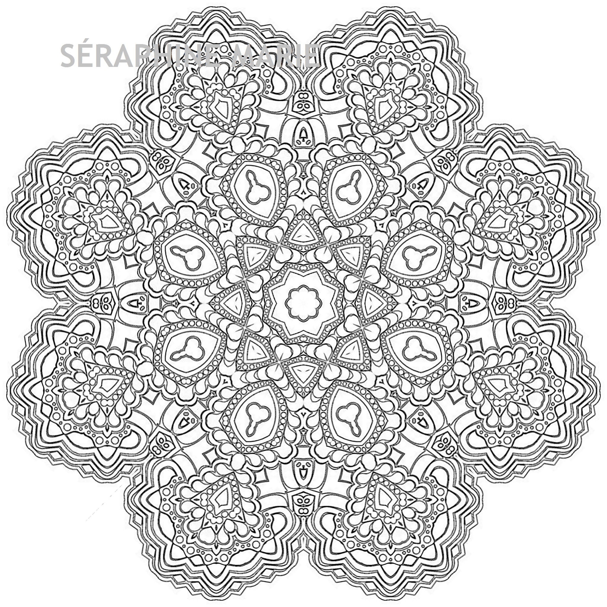 5 Very Intricate Colouring Patterns - Etsy