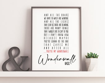 Wonderwall Print - Etsy