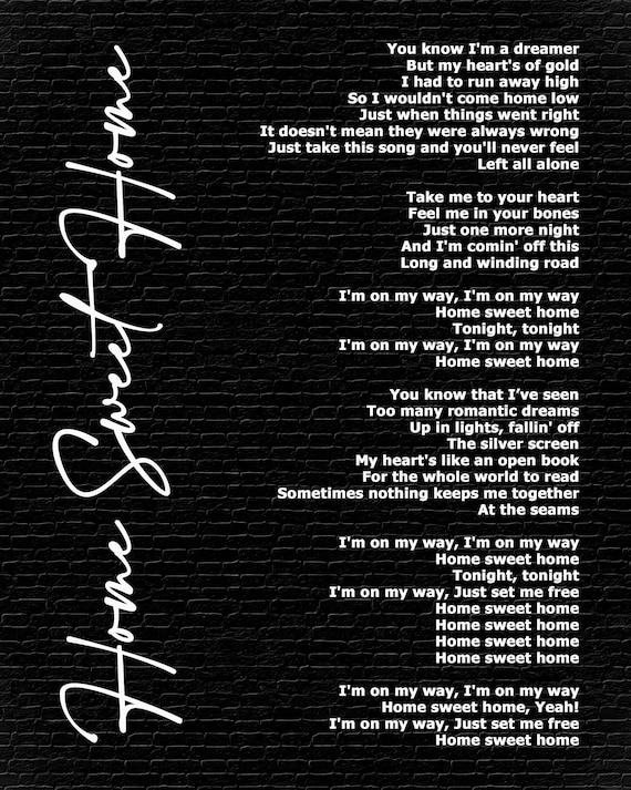 Home Sweet Home Song Quotes