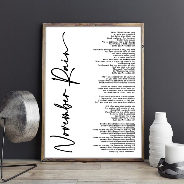 November Rain - Etsy
