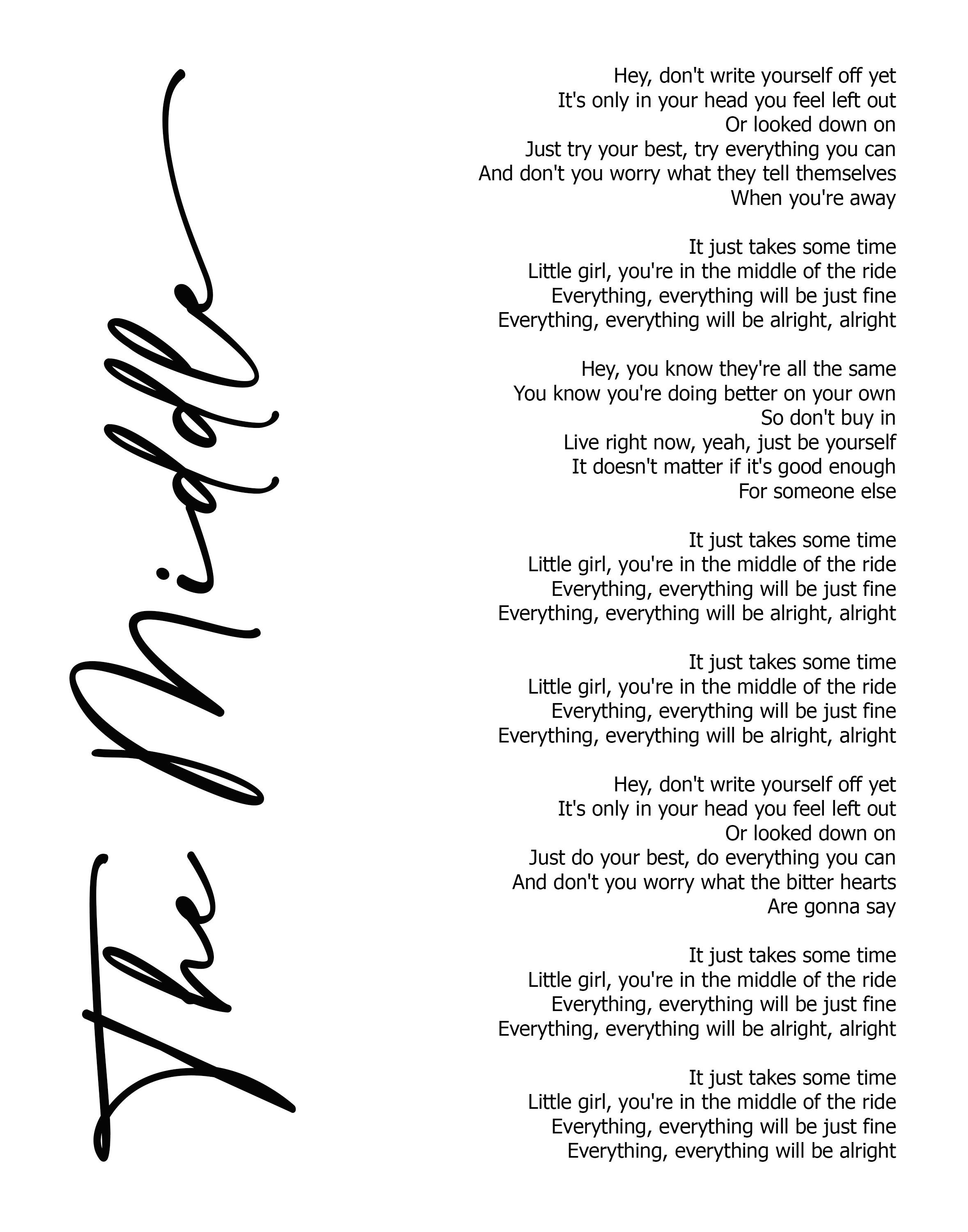 The Middle Digital Download Instant Print Lyric Art - Etsy