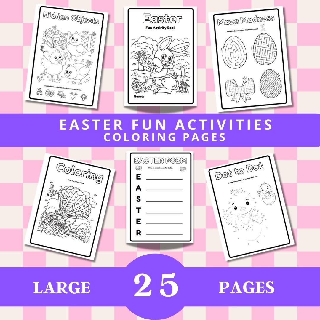 25 Fun Easter Activities Printables Easter Coloring Pages for Kids ...